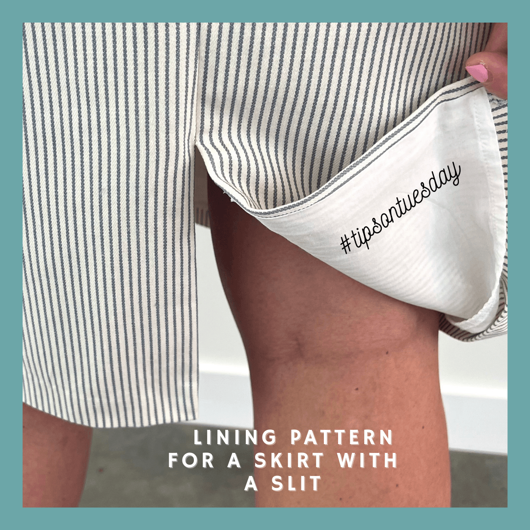 Creating A Lining Pattern For A Skirt Slit – Sewing Gem