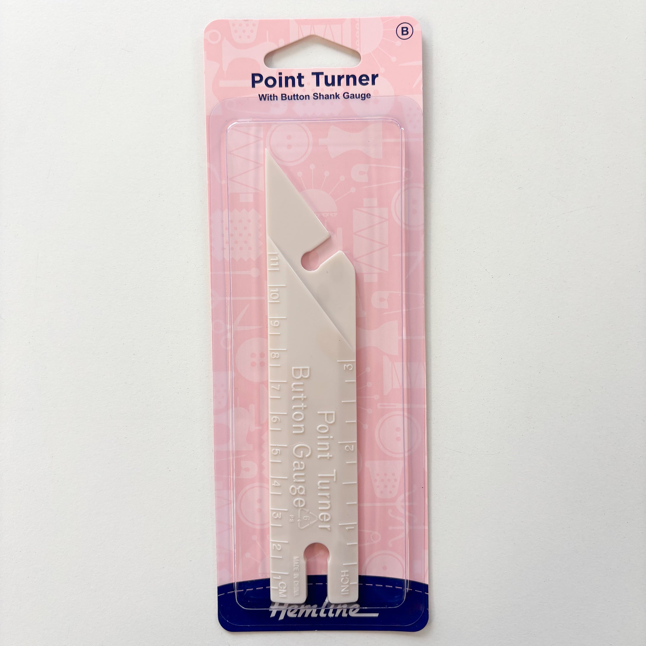 Hemline - Point Turner with Button Shank Gauge – Sewing Gem
