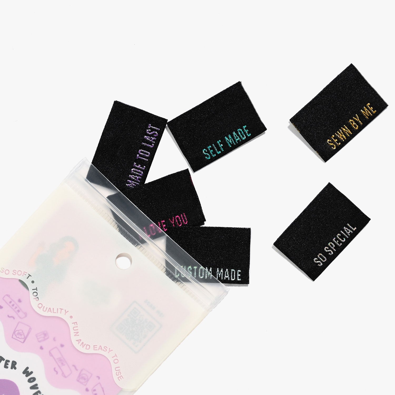 Kylie and the Machine - Woven Labels - Metallic Side Seam - Black ...