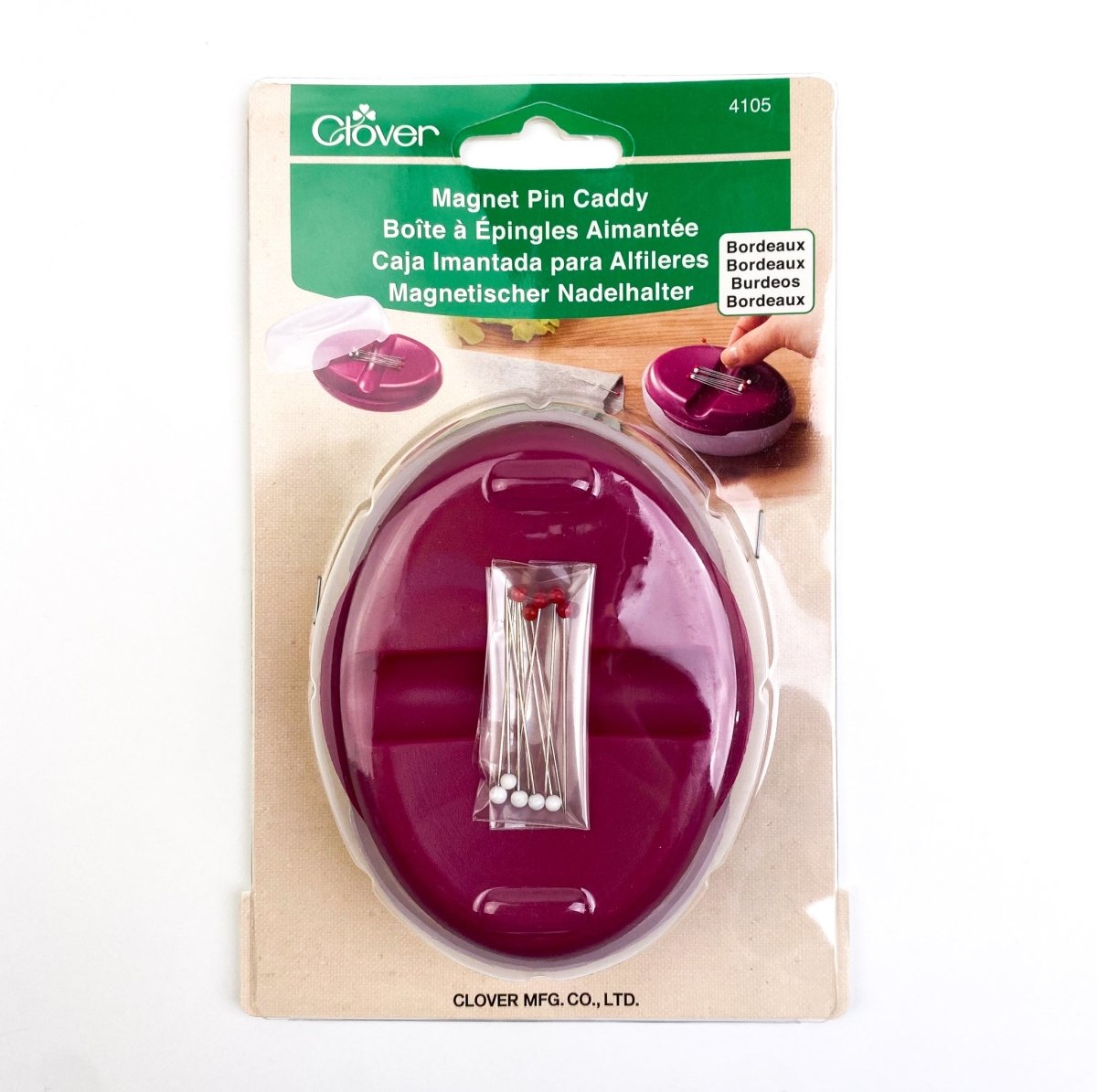 Clover - Magnetic Pin Caddy - Bordeaux – Sewing Gem