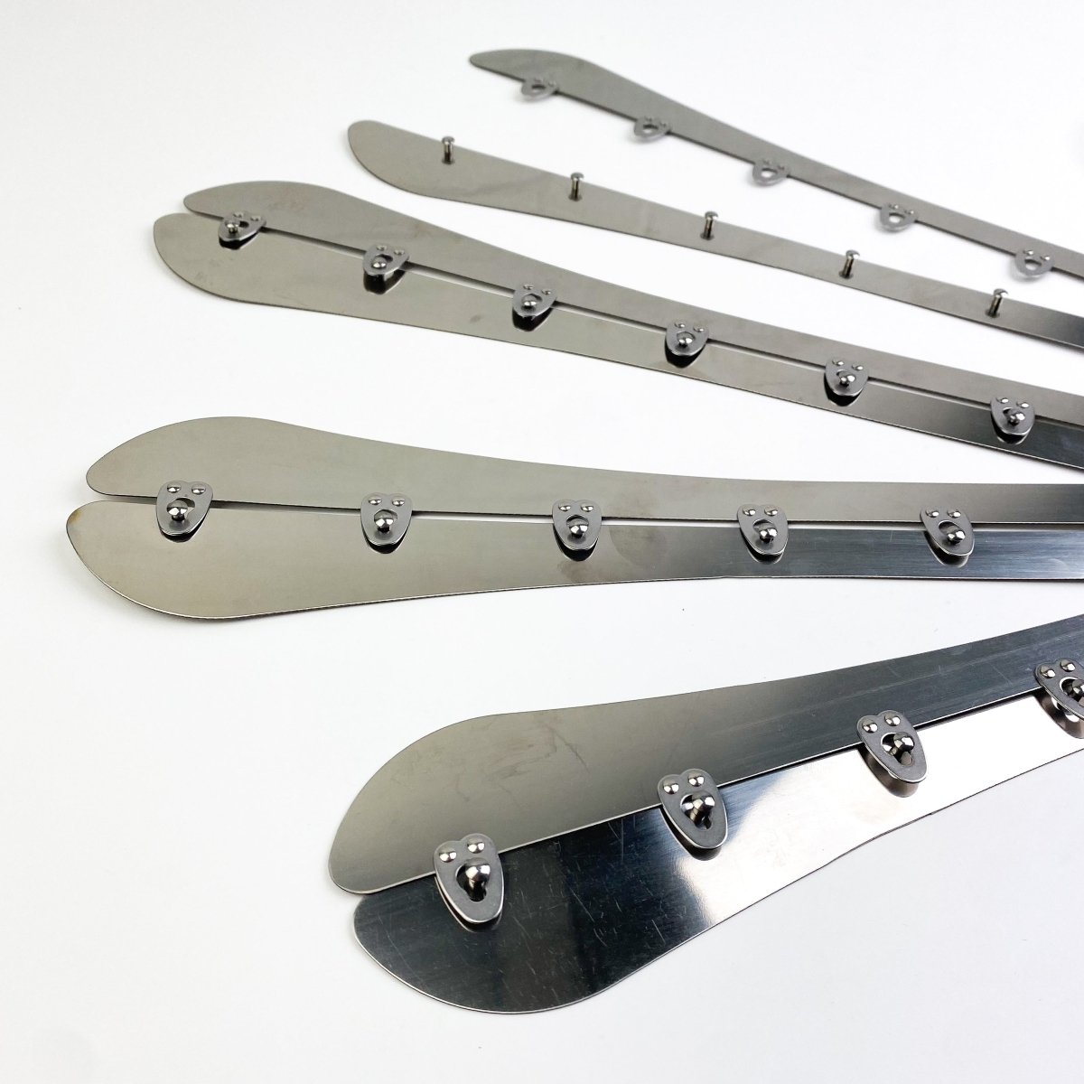 Corset Spoon Busk - Silver Bone with Silver Clip - various lengths ...