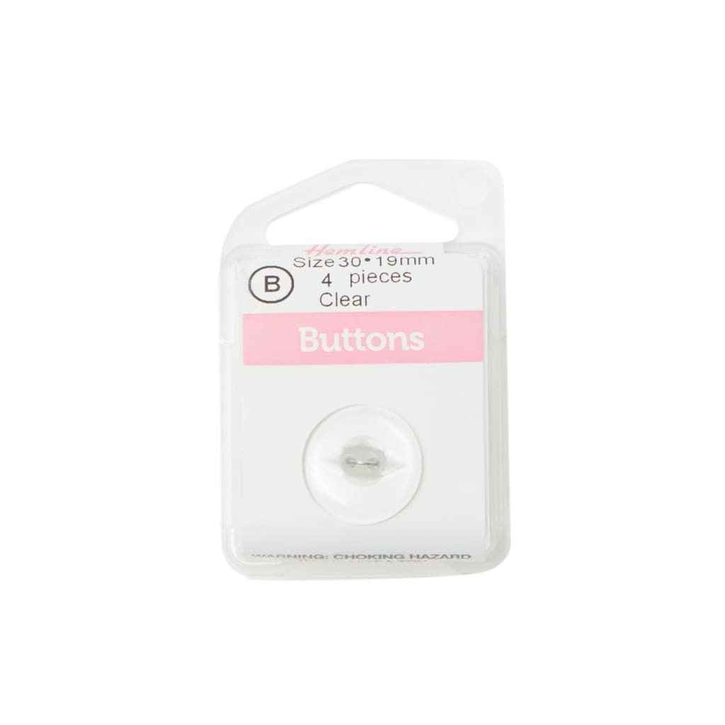 Hemline - Clear Buttons - 19mm – Sewing Gem