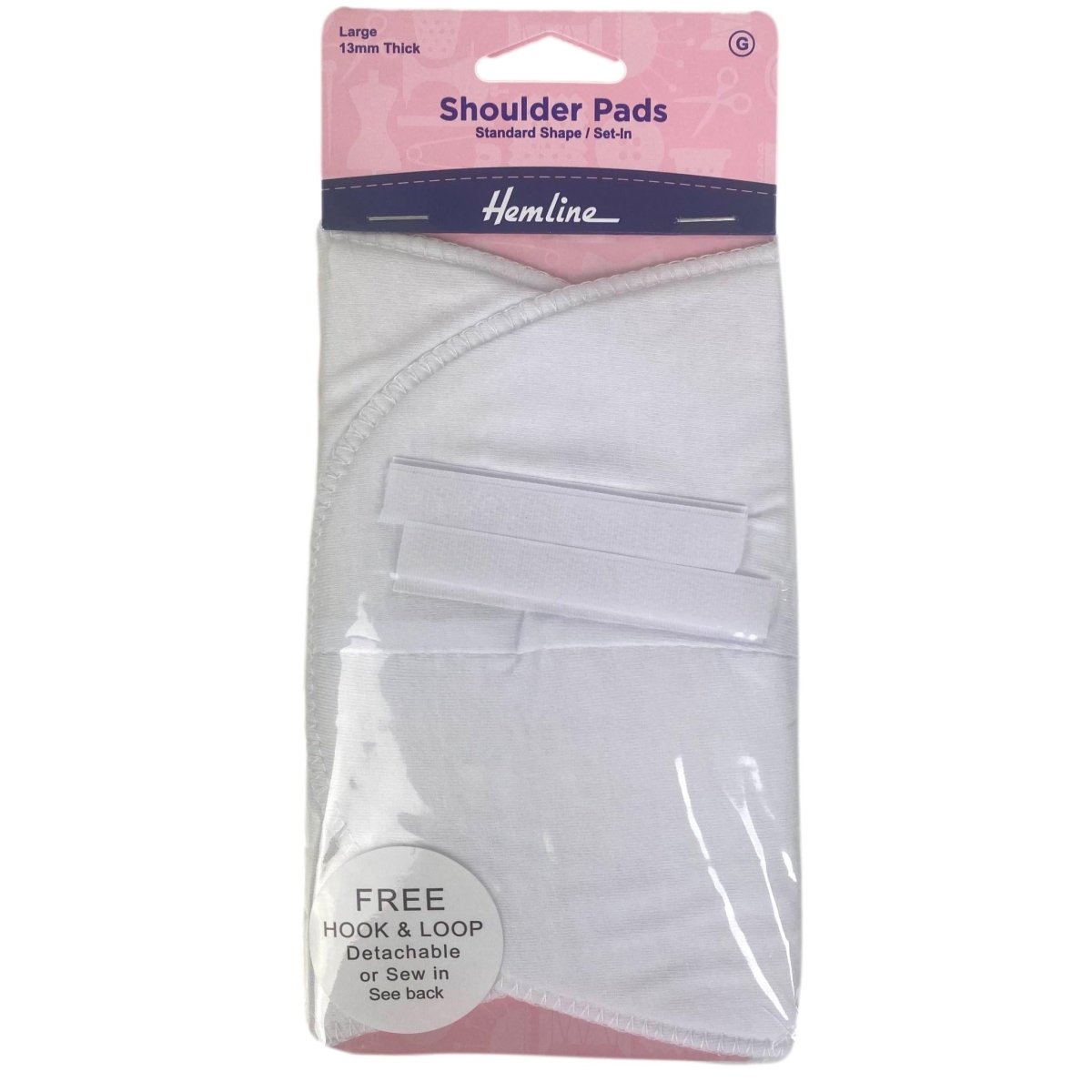 Hemline - Standard Set-In Shoulder Pads - White – Sewing Gem