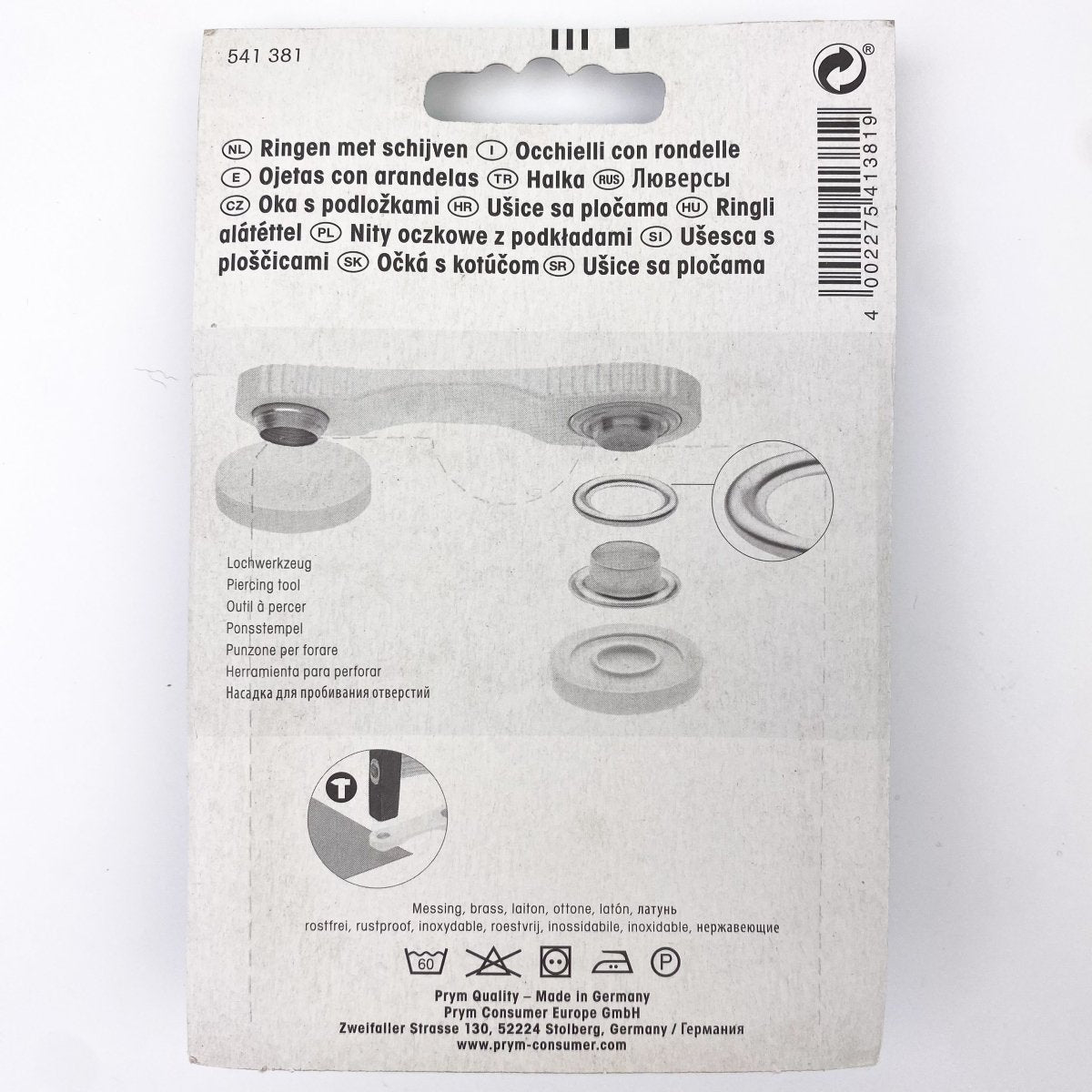 Prym - Eyelets with Washers - Black Brass - 4 sizes – Sewing Gem