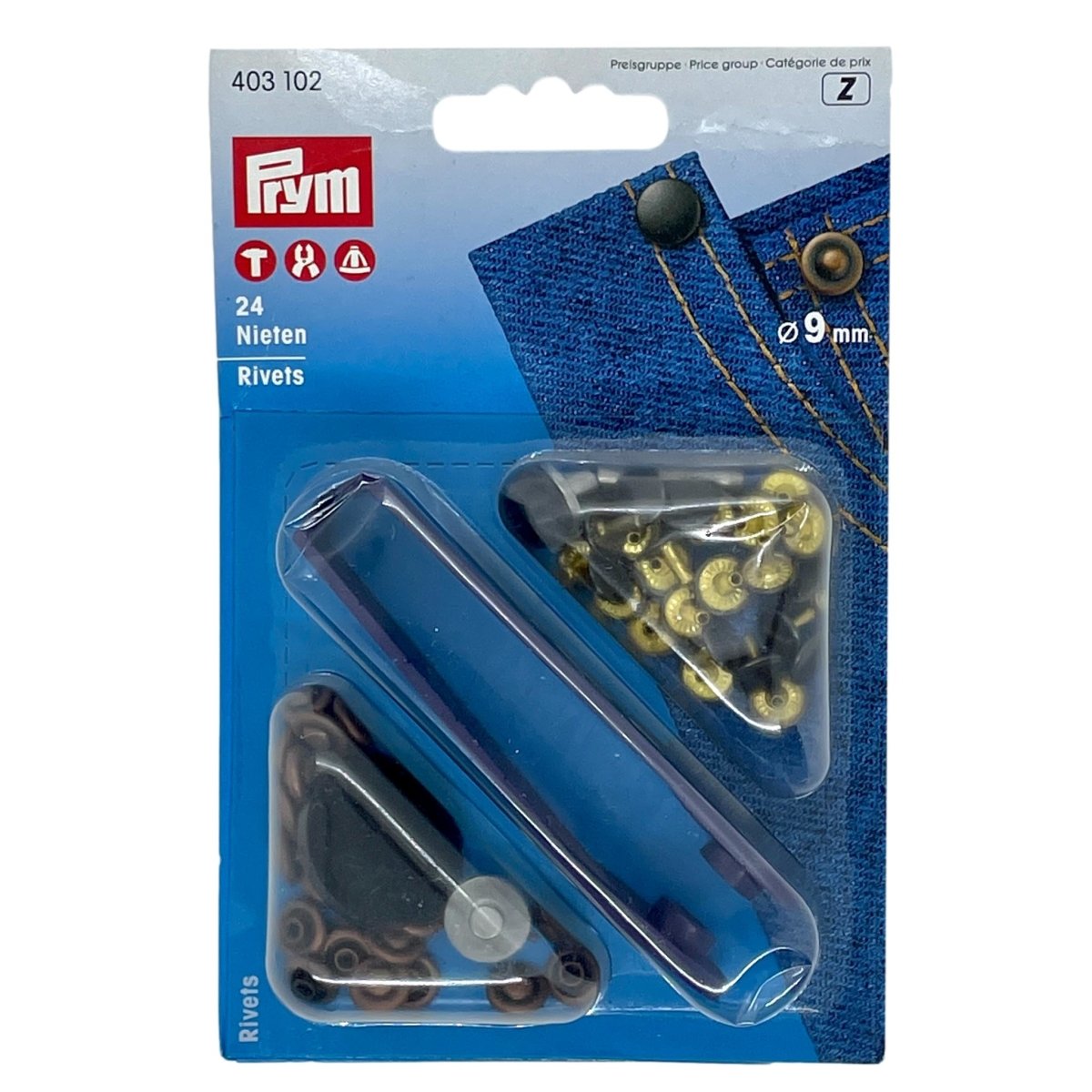 Prym - Rivets - 9mm - Assorted Colours – Sewing Gem